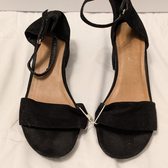 Rampage | Shoes | Rampage Black Faux Suede Sandal Heel 65m | Poshmark